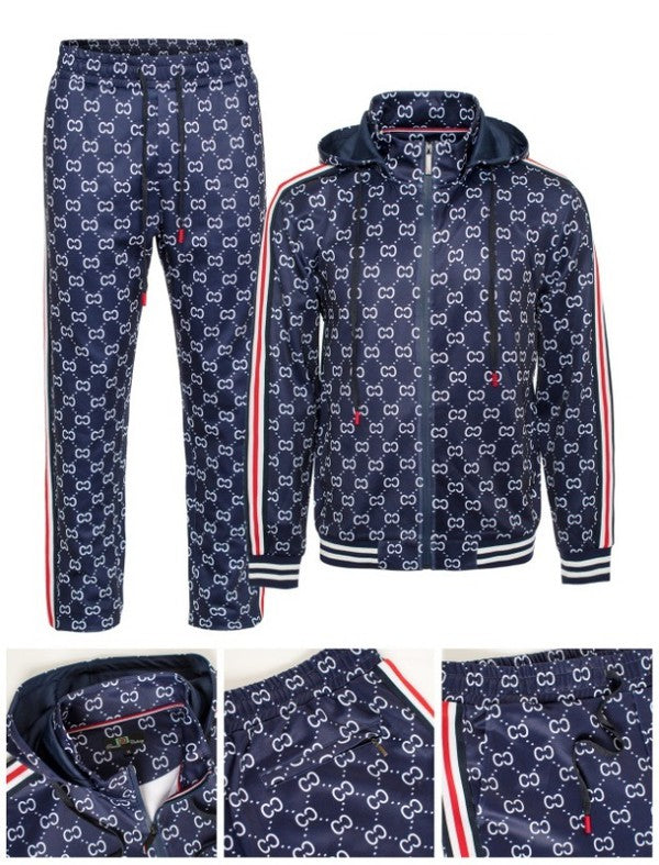 VPS-755 B Nautical Ease Men's Navy Printed Track Suit Set 6 PACK ...